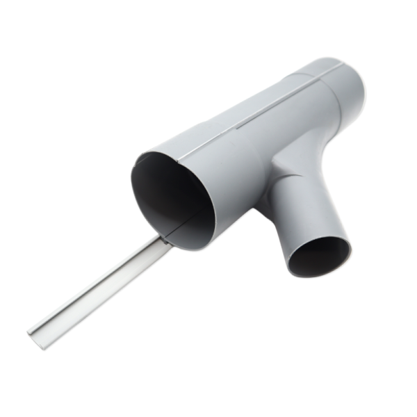 Duct Split Swept Tee 54/56 (96-54mm) - Grey - - Telenco UK