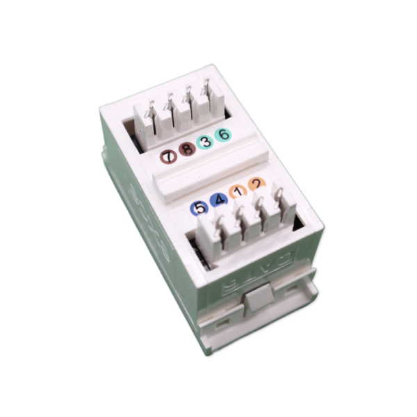 Excel Cat6 (UTP) Unscreened RJ45 Euro Module - White - - Telenco UK