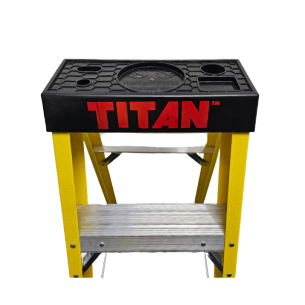 Titan Fibreglass Swingback Step Ladder 8 Tread TNGFHS8 - Lyte Ladders