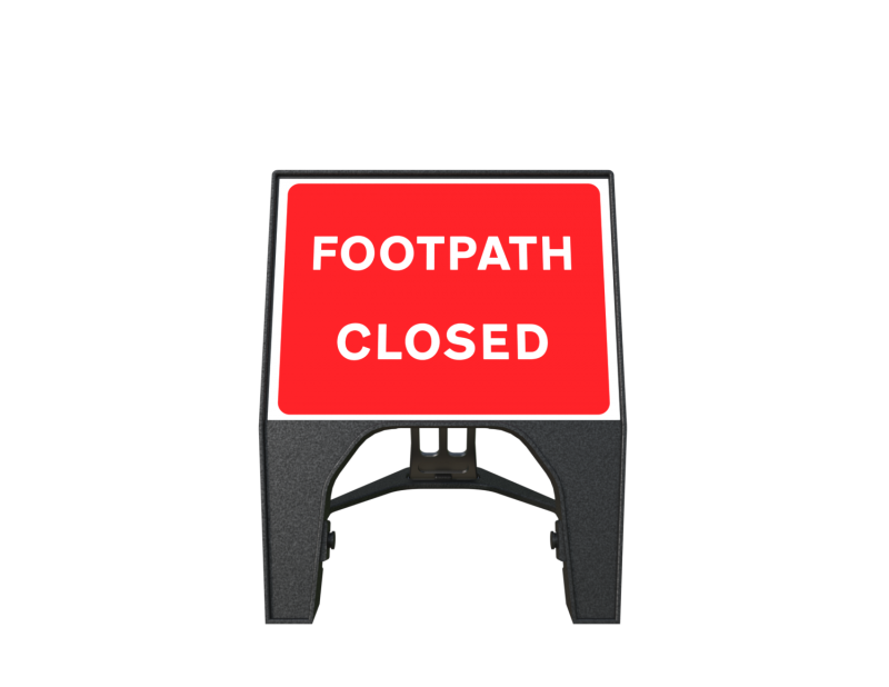 Sign Plastic 600 x 450 Footpath Closed (Q Sign) - Telenco UK